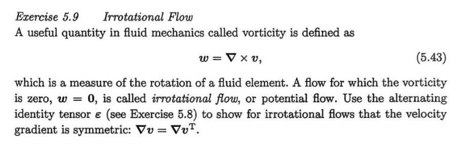 Exercise 5.9 Irrotational Flow A useful quantity in | Chegg.com