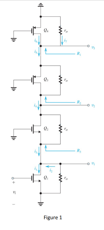 Solved Fig. 1 below shows a CMOS cascode amplifier circuit. | Chegg.com