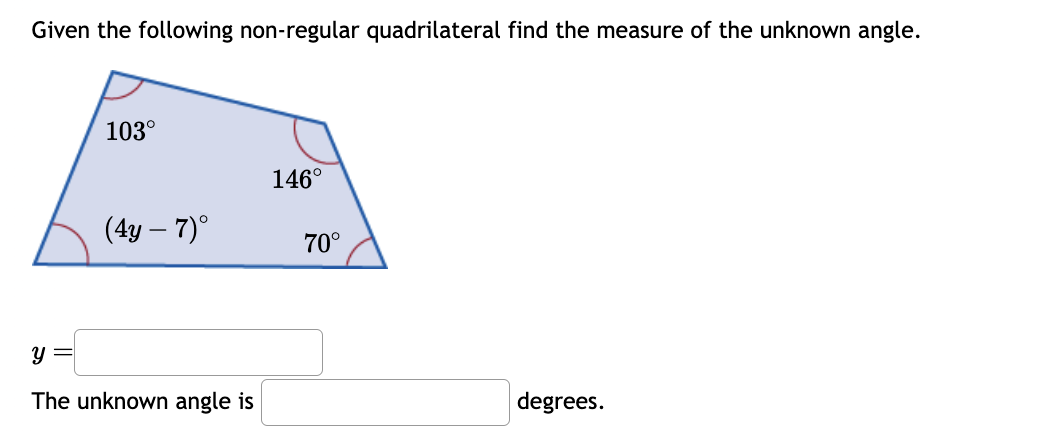 Solved Given the following non-regular quadrilateral find | Chegg.com