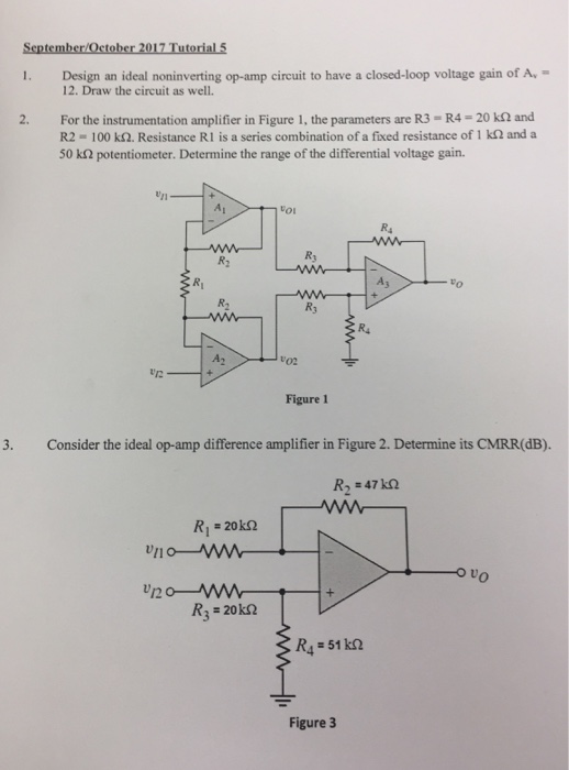 Solved 1. Desijgn an ideal noninverting op-amp cireuit to | Chegg.com