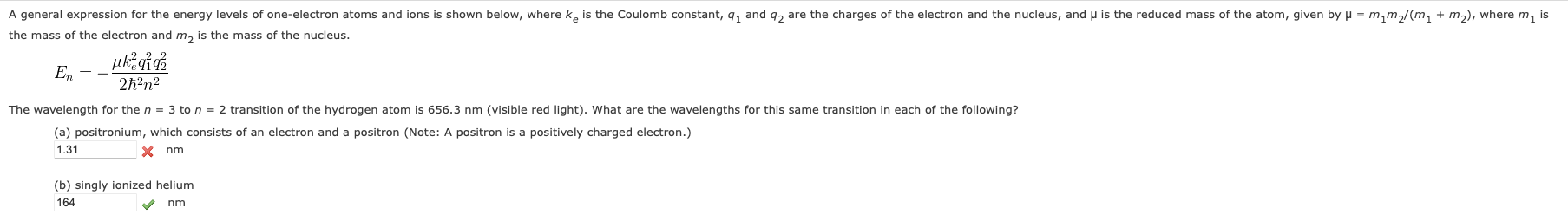 Solved A general expression for the energy levels of | Chegg.com