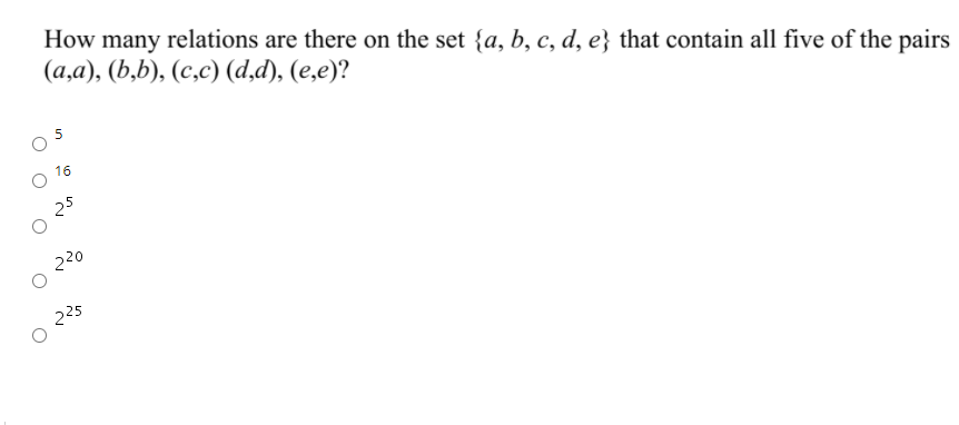 Solved How many relations are there on the set {a, b, c, d, | Chegg.com