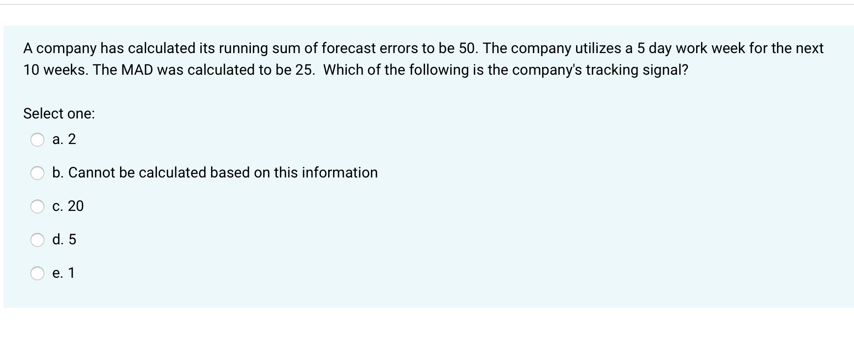 Solved A company has calculated its running sum of forecast | Chegg.com