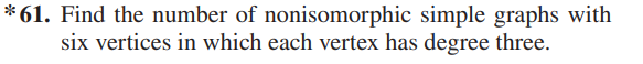 Solved *61. Find the number of nonisomorphic simple graphs | Chegg.com