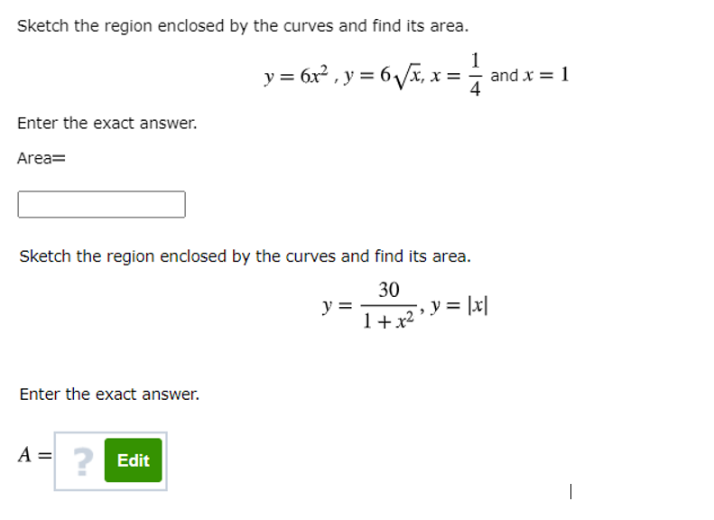Solved Sketch the region enclosed by the curves and find its | Chegg.com