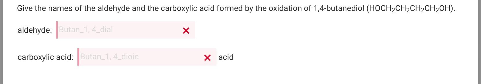 Solved Give the names of the aldehyde and the carboxylic | Chegg.com