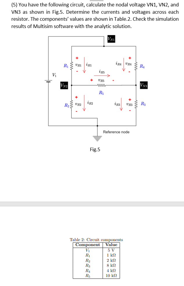 Solved Only Analytical Solution needed (no multisim) | Chegg.com
