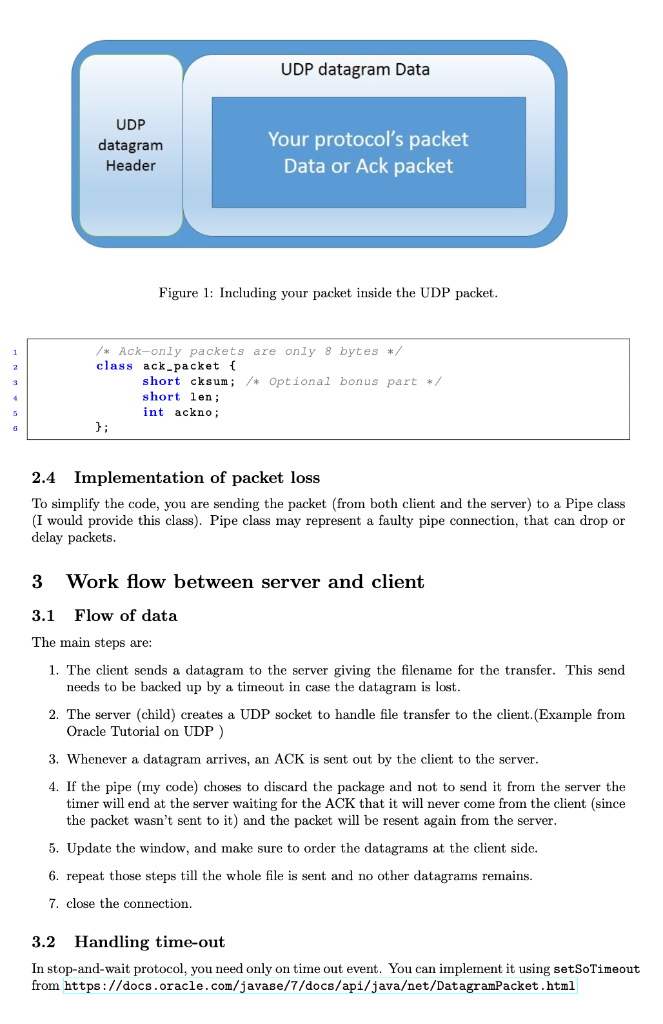 Solved Implementing a Reliable Data Transport Protocol Phase | Chegg.com