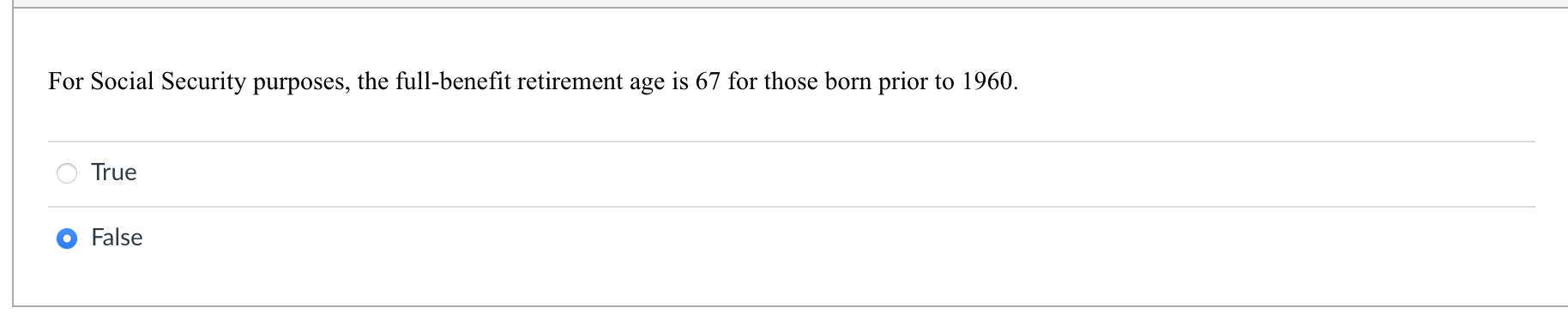 Solved For Social Security purposes, the full-benefit | Chegg.com