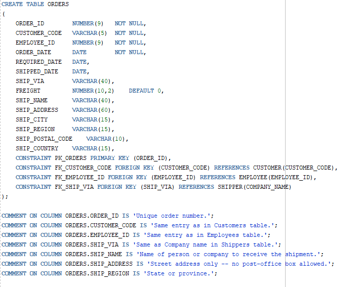 Solved CREATE TABLE CUSTOMER COMMENT ON COLUMN | Chegg.com Solved CREATE TABLE CUSTOMER COMMENT ON COLUMN | Chegg.com