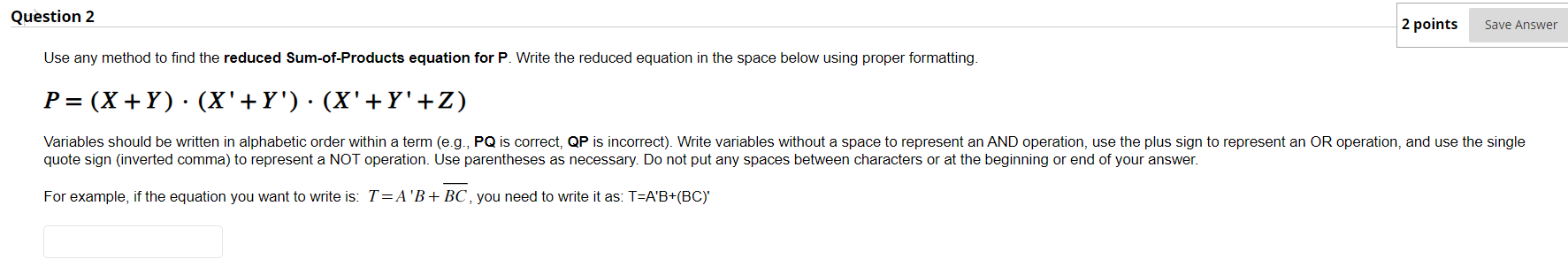 Solved Use any method to find the reduced Sum-of-Products | Chegg.com