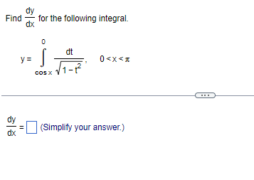 Solved Find dxdy for the following integral. | Chegg.com
