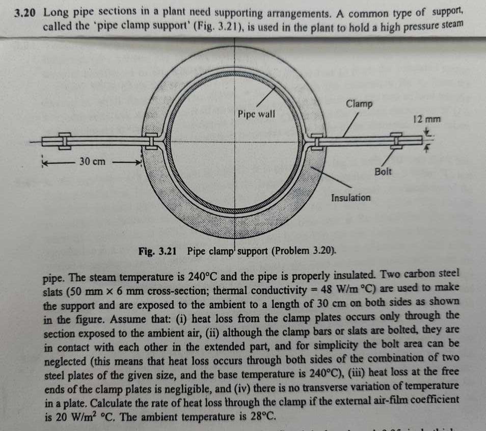 Solved 3.20 Long pipe sections in a plant need supporting | Chegg.com