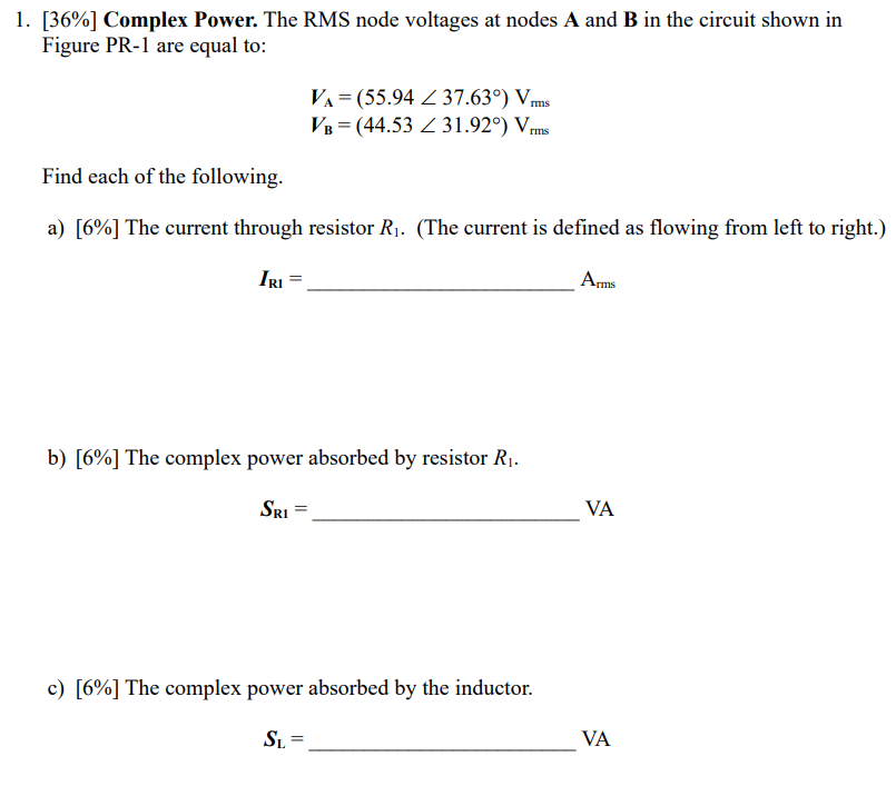 Solved R, A R, B 1 ΚΩ 0.5 kΩ Z Ζ. 100 200 V. R, 2 kΩ RMS | Chegg.com