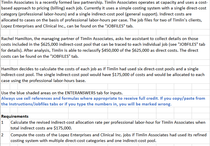 Solved 1. Calculate the revised indirect-cost allocation | Chegg.com