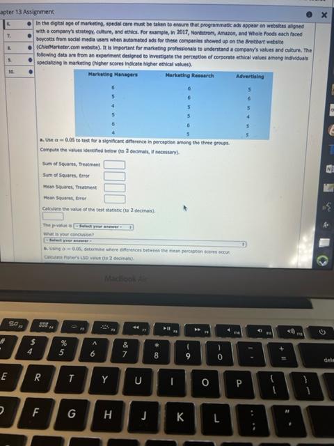 Solved apter 13 Assignment K 7. K 3 10. E D go In the | Chegg.com
