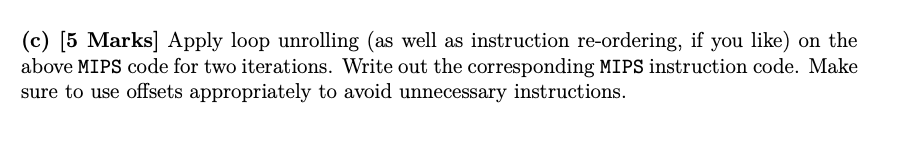 Solved Consider The Following C Code For I0i 