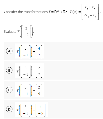 Solved Consider the transformations | Chegg.com