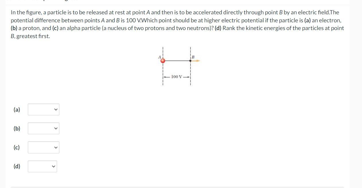 Solved In the figure, a particle is to be released at rest | Chegg.com