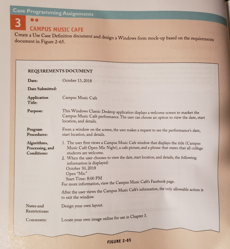 Solved With this assignment, what is required is a UI | Chegg.com