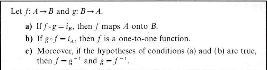 Solved Let f:A→B ﻿and g:B→A. ﻿prove:a) ﻿If f@g=iB, ﻿then f | Chegg.com