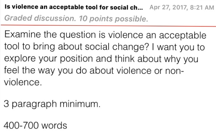 Solved Examine the question is violence an acceptable tool | Chegg.com
