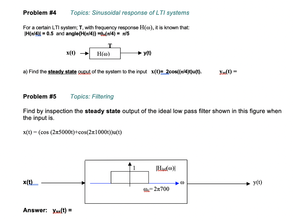 Solved Problem #1. Topics: System Response, Delay Filters in | Chegg.com