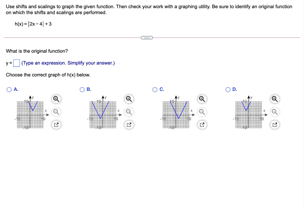 Solved Use shifts and scalings to graph the given function. | Chegg.com