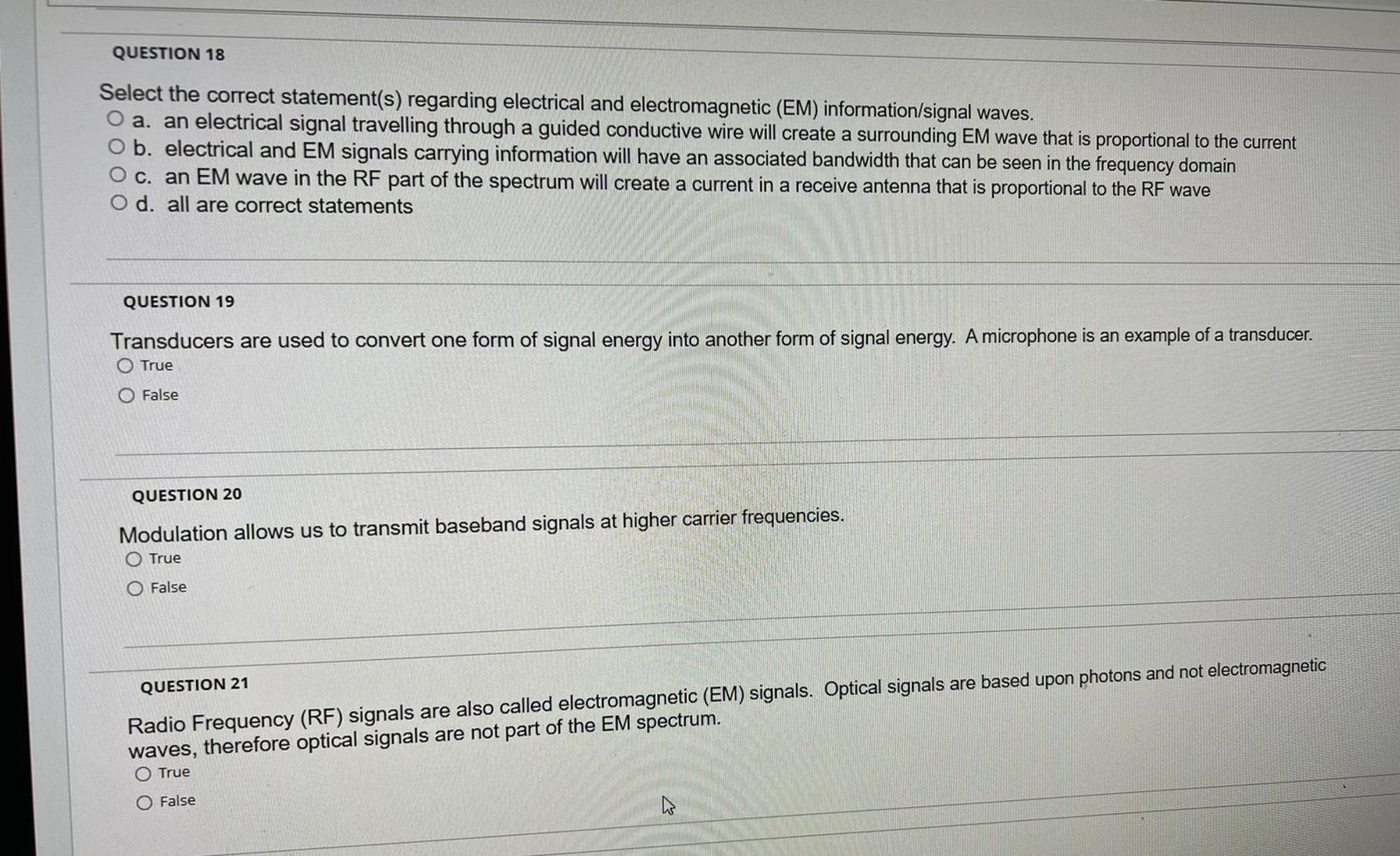 Solved Acoustic signals cannot propagate over conductive | Chegg.com