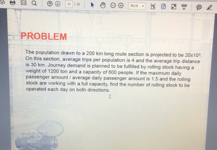 Solved PROBLEM The population drawn to a 200 km long route | Chegg.com