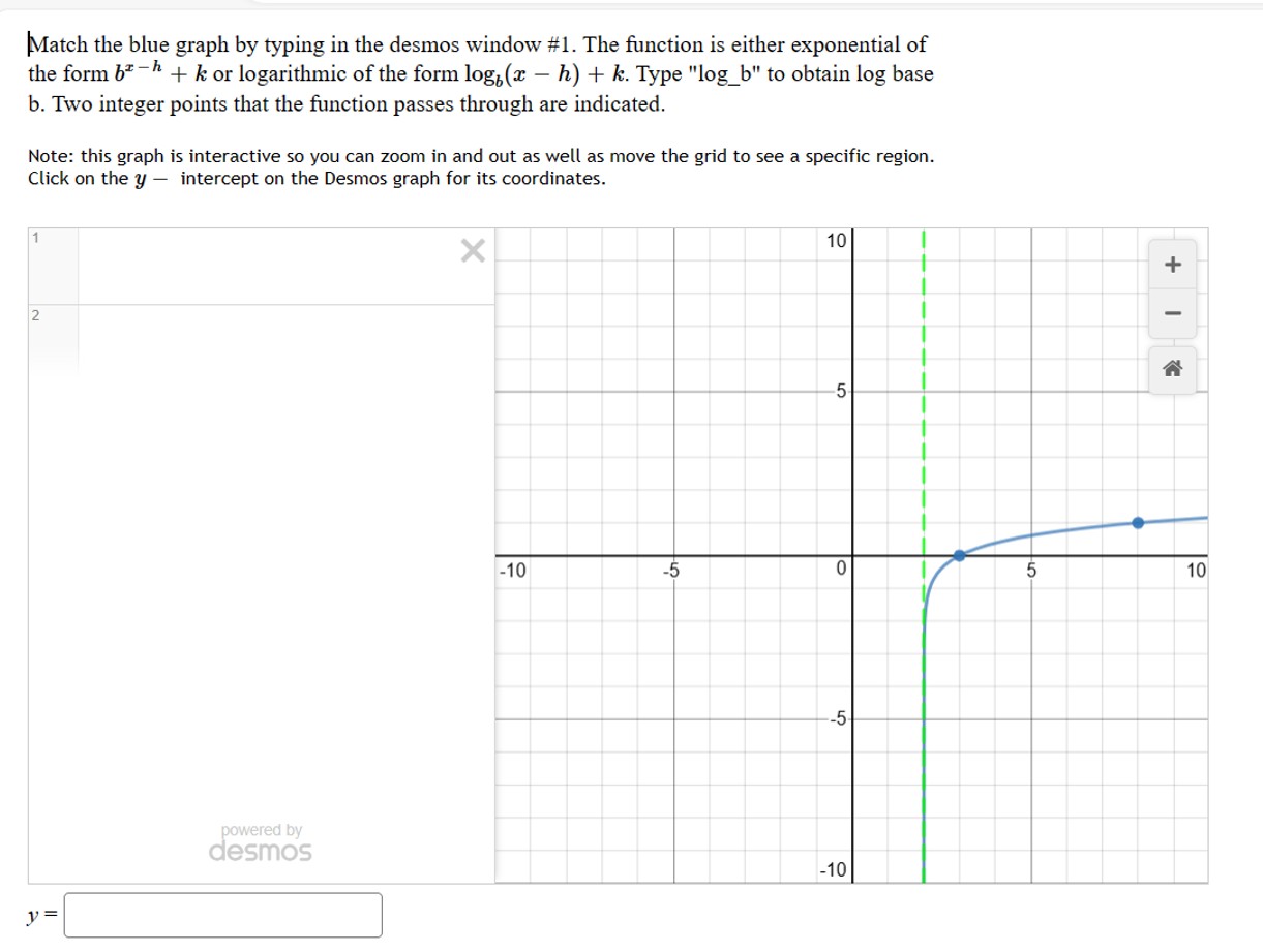 Solved Match the blue graph by typing in the desmos window | Chegg.com