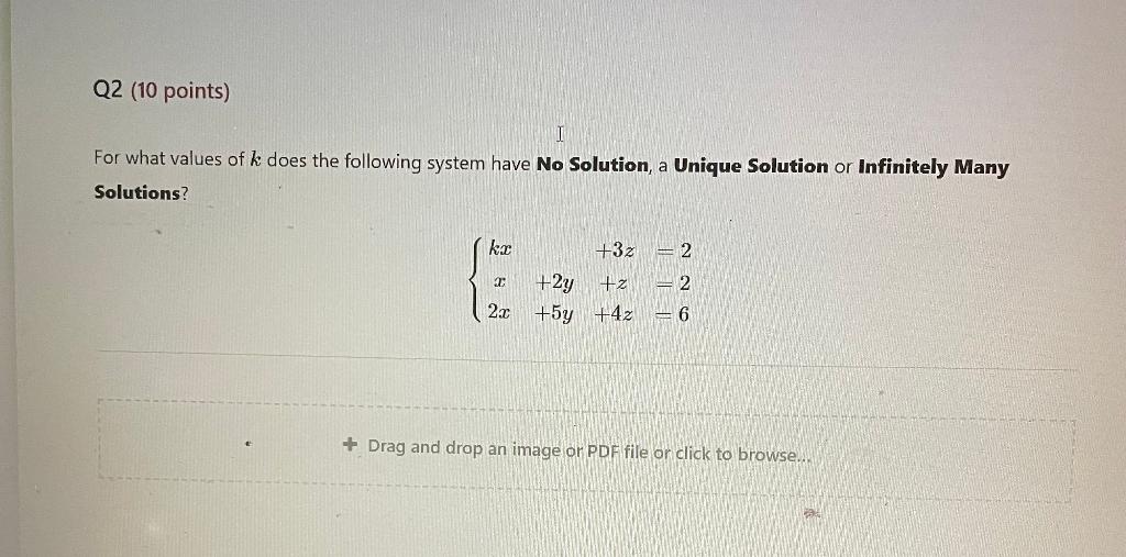 Solved Q1 (10 points) ⎩⎨⎧3x−y+7z=52x−y+2z=3x−y−3z=1 A. Write | Chegg.com