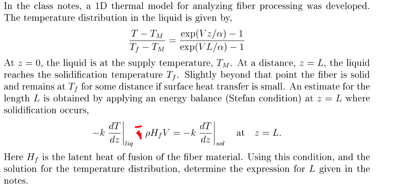 In the class notes, a 1D thermal model for analyzing | Chegg.com