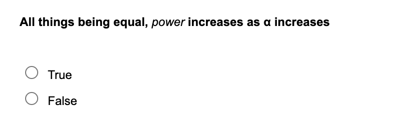 Solved All things being equal, power increases as a | Chegg.com
