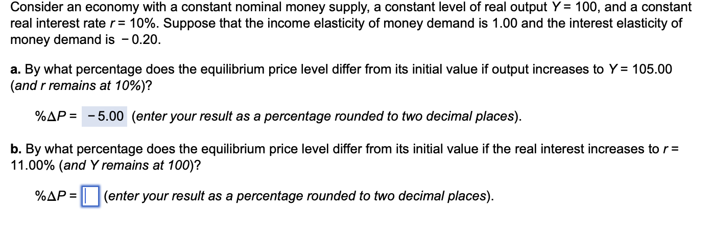 Solved Consider an economy with a constant nominal money | Chegg.com