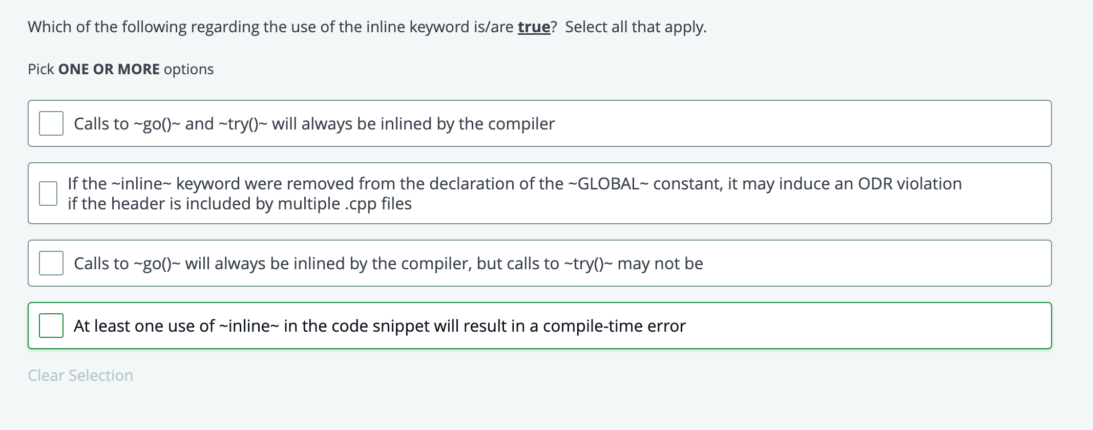 Solved Consider the following snippet of C++17 code found in | Chegg.com