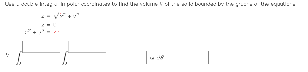 Solved Use a double integral in polar coordinates to find | Chegg.com