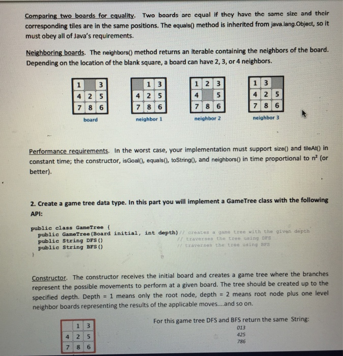 Solved The 8-puzzle is a sliding puzzle that is played on a | Chegg.com
