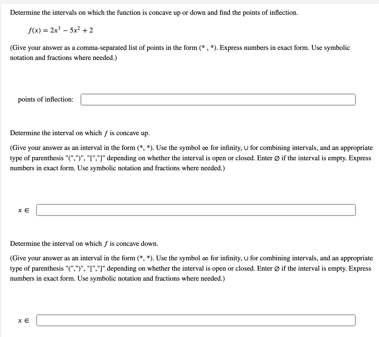 Solved Determine the intervals on which the function is | Chegg.com