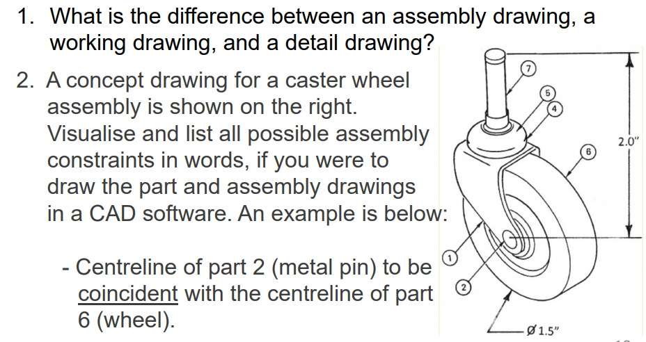 Solved 1. What is the difference between an assembly | Chegg.com