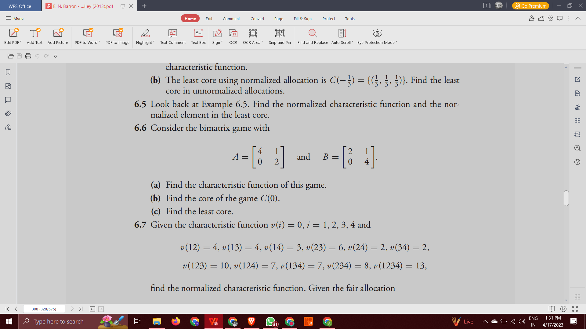 Consider the bimatrix game with A = 4 1 0 2 and B | Chegg.com
