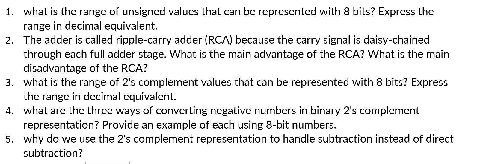 Solved 1 What Is The Range Of Unsigned Values That Can Be