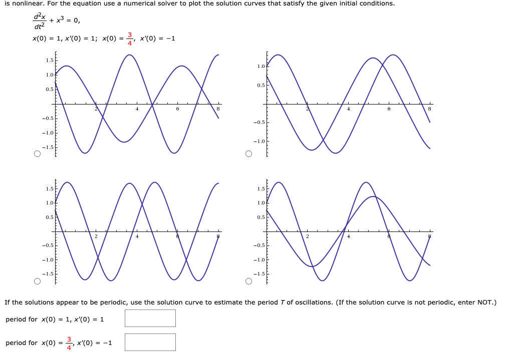 Solved is nonlinear. For the equation use a numerical solver | Chegg.com