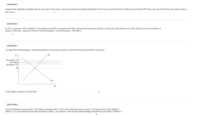 QUESTIONS Suppose at a Big Mat costs so in the US and | Chegg.com