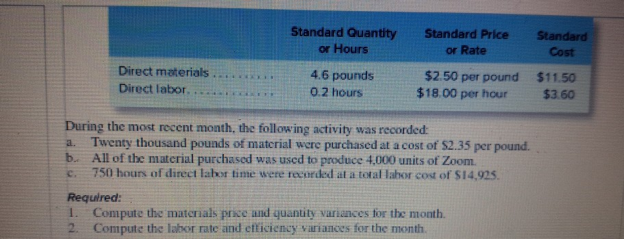 Solved EXERCISE 9-13 Direct Materials and Direct Labor | Chegg.com