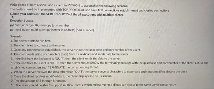 Solved need help creating the code for this - it's about TCP | Chegg.com