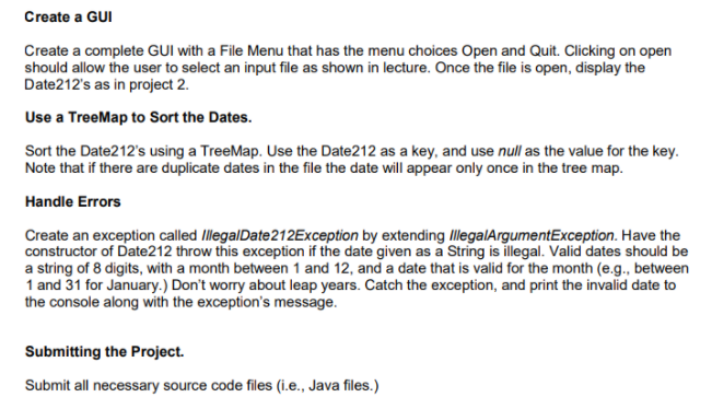 Solved java,use treemap Date212.java package | Chegg.com