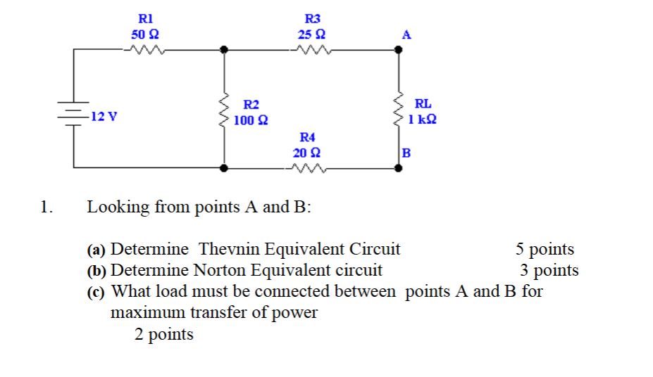 Solved Looking from points A and B ﻿:(a) ﻿Determine Thevnin | Chegg.com