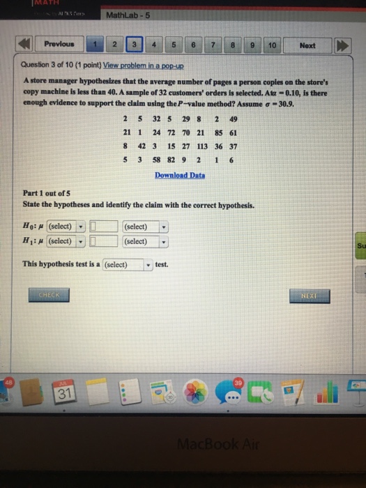 Solved MATH MathLab Previous1 2 3 4 5 6 78 9 10 Next | Chegg.com