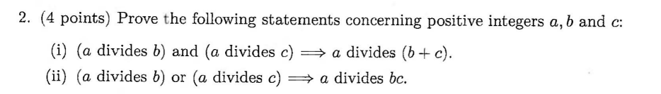 Solved 2. (4 points) Prove the following statements | Chegg.com